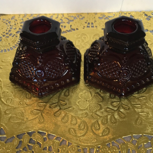 Avon | Accents | Vintage Avon Cape Cod Ruby Red Collection Two ...